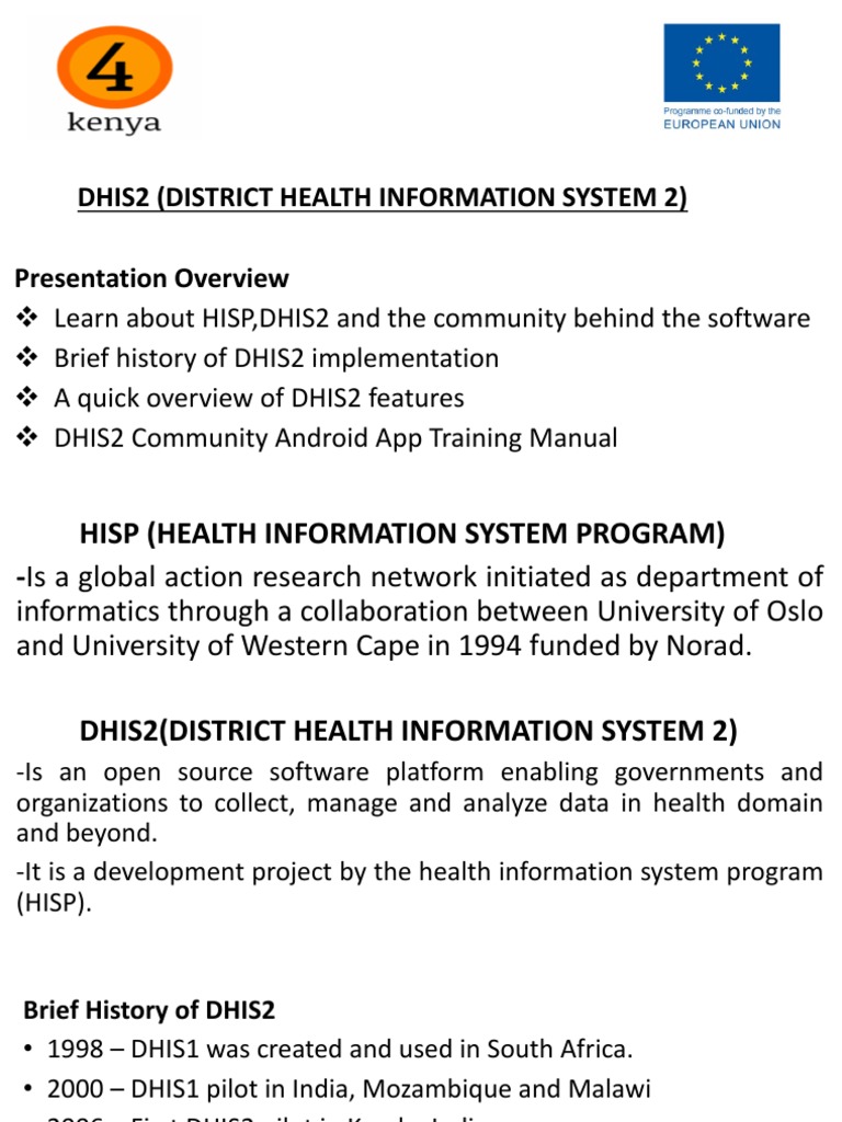 4kenya Dhis2 Project Presentation | PDF