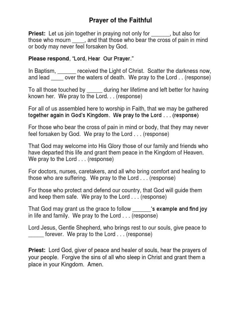 Prayer of The Faithful Samples | PDF | Prayer | Faith Healing