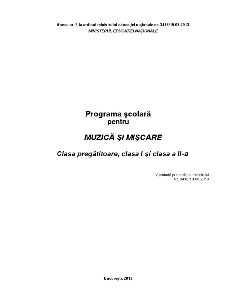 01-Muzica Si Miscare CP I II OMEN 2013-Editat | PDF