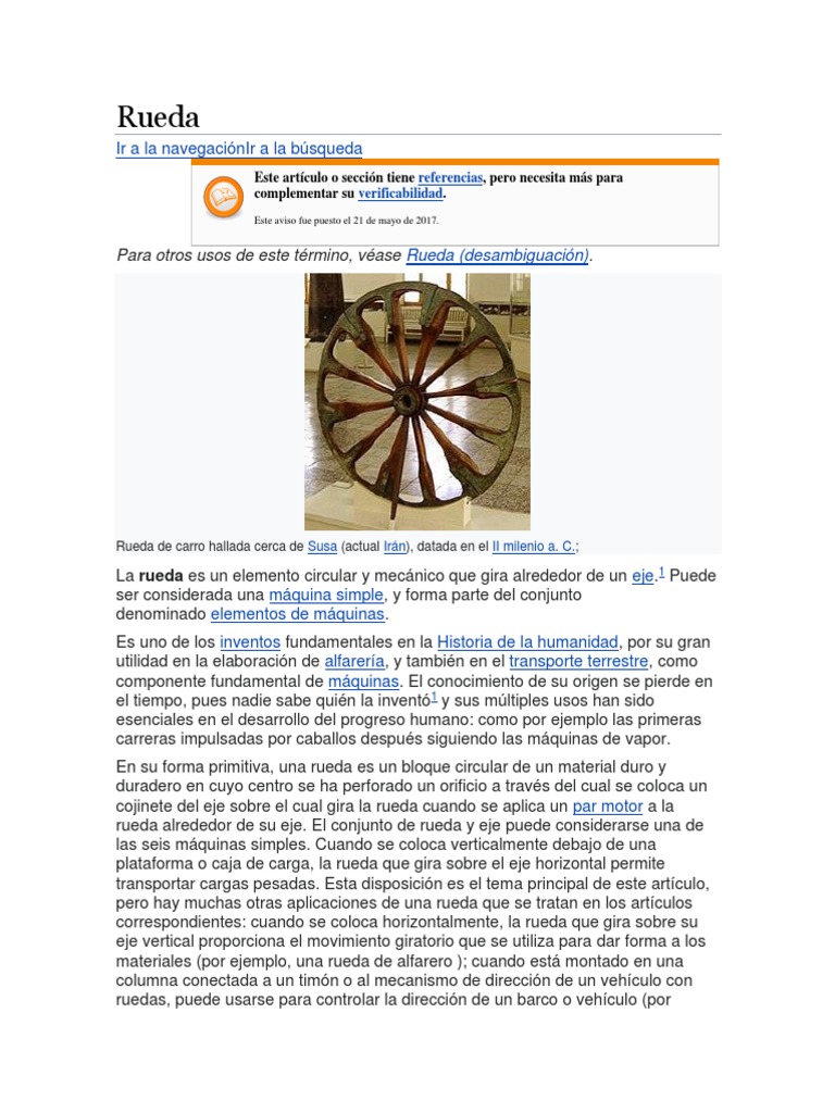 Definición Rueda | PDF