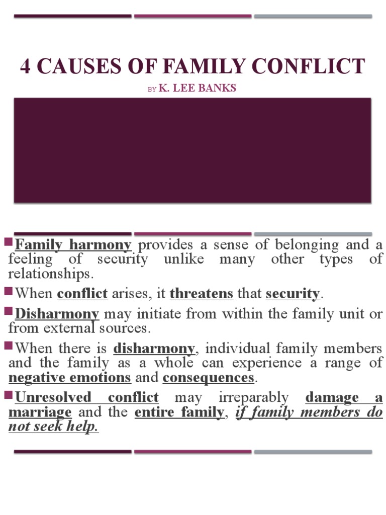 Four Causes of Family Conflict | PDF | Family | Parent