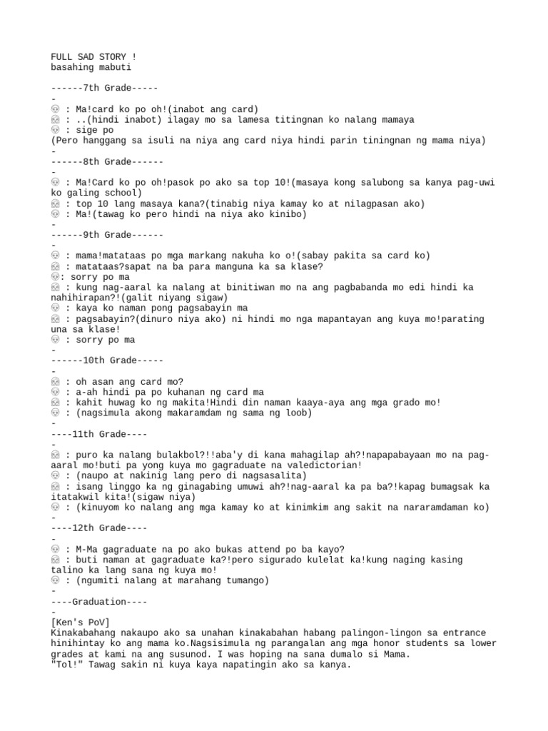 Full Sad Story | PDF