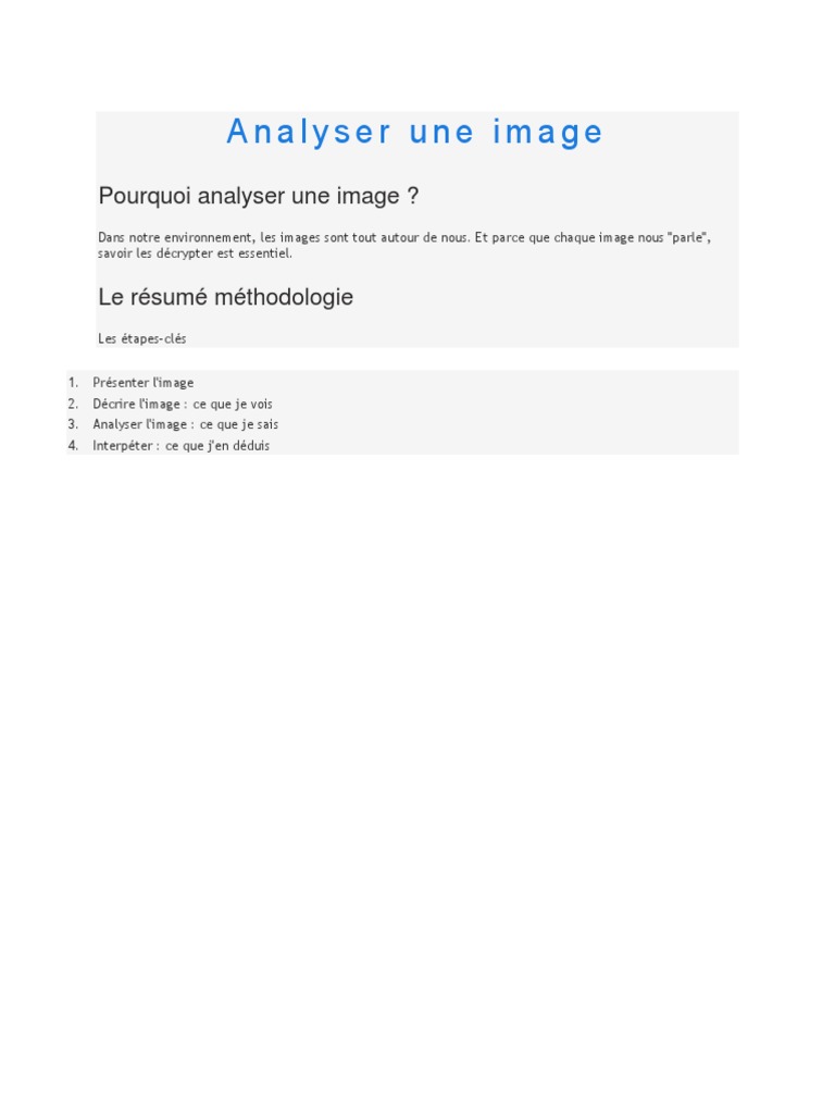 Analyser Une Image | PDF