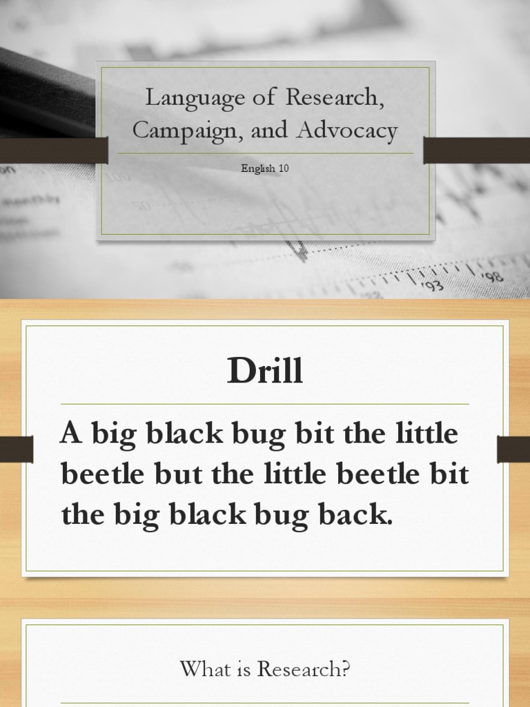 Research and Advocacy Language Guide | PDF