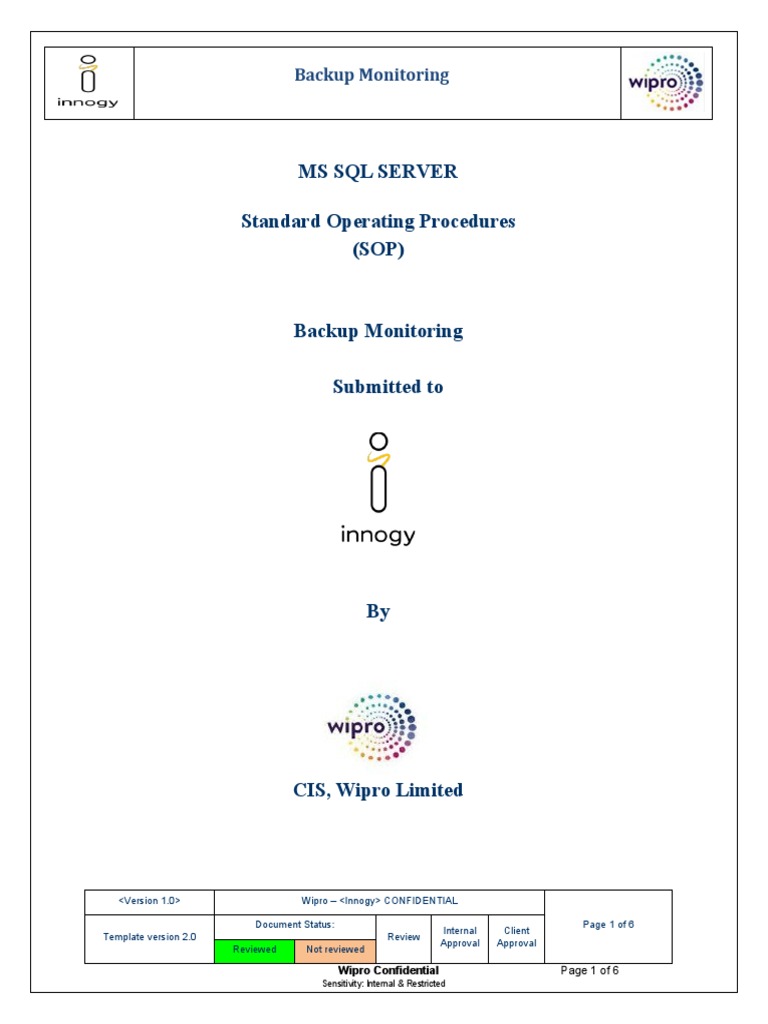 Sop Sql Backup Monitoring Pdf 5988