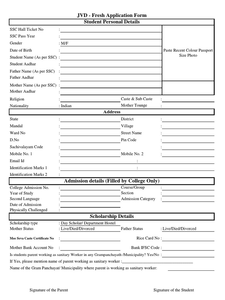 JVD Fresh Application Format | PDF | Access Control | Government And ...