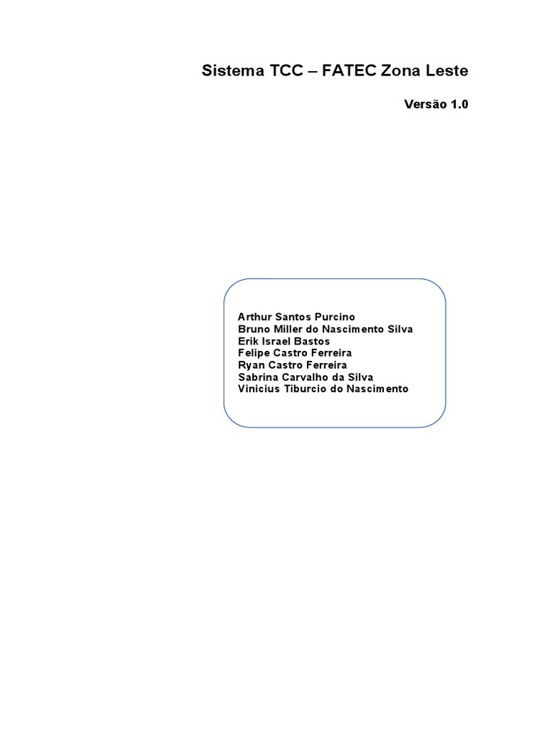 Sistema TCC FATEC Zona Leste: Visão Geral | PDF | Computadores