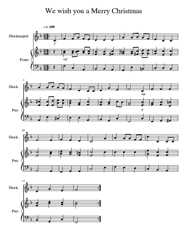 We Wish You A Merry Christmas-Score and Parts | PDF
