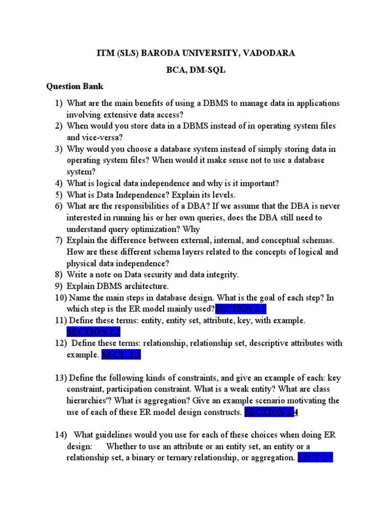 QB DM-SQL | PDF | Databases | Information Science