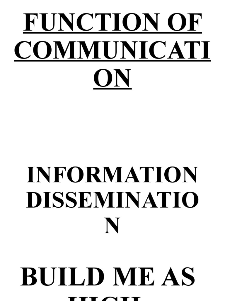 Effective Information Dissemination Guide | PDF | Career & Growth