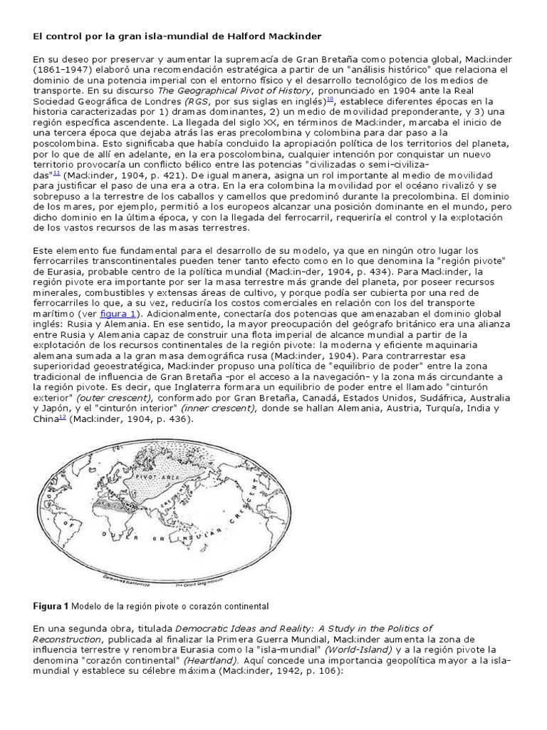 Teoría de Mackinder | PDF | Geopolítica | Alemania