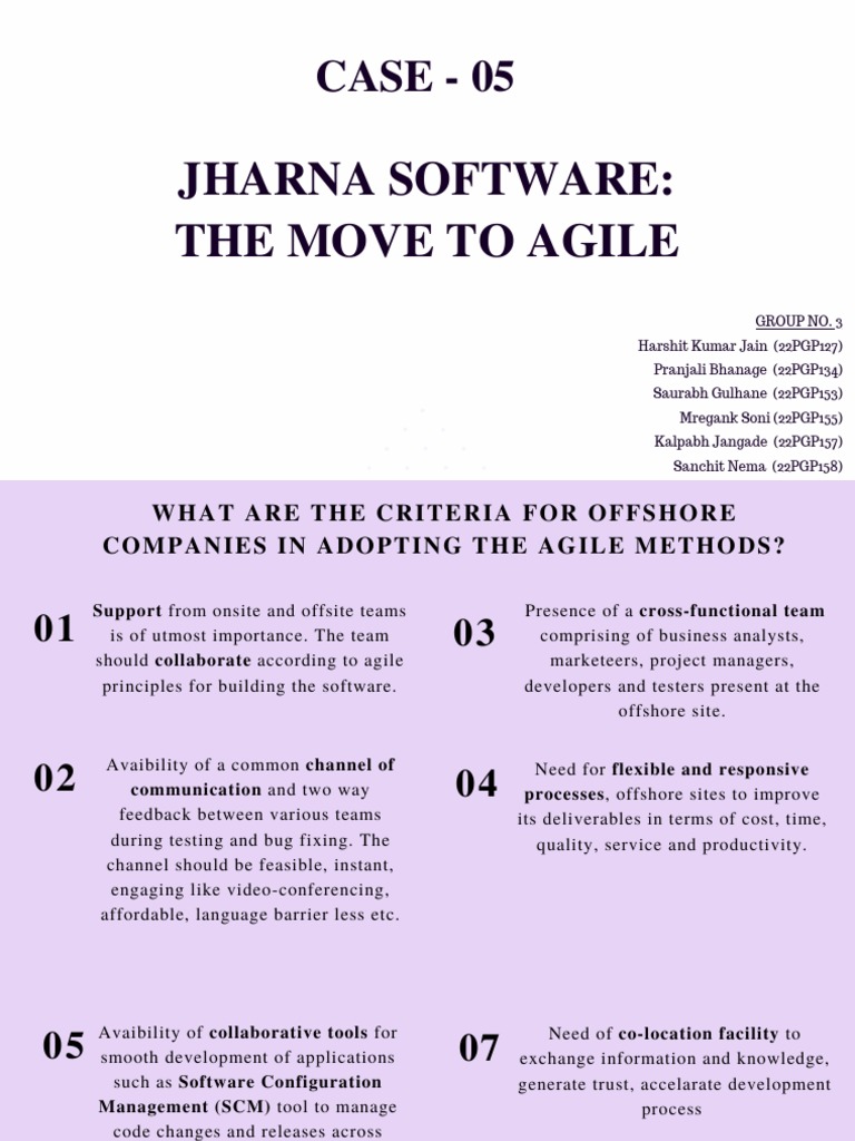 Criteria for Offshore Companies Adopting Agile Methods | PDF