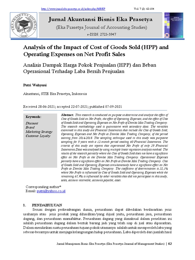Jurnal Akuntansi Bisnis Eka Prasetya | PDF