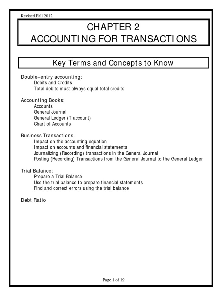 Accounting Transactions Overview | PDF