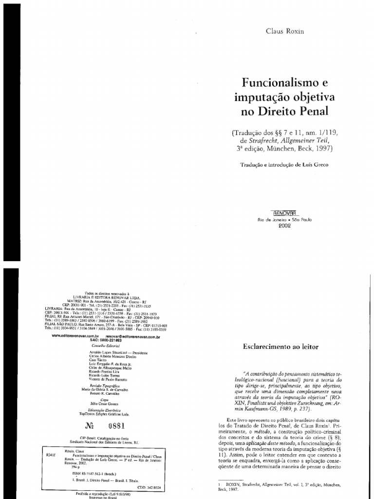 ROXIN Claus Traducao de GRECO Luis Intro | PDF