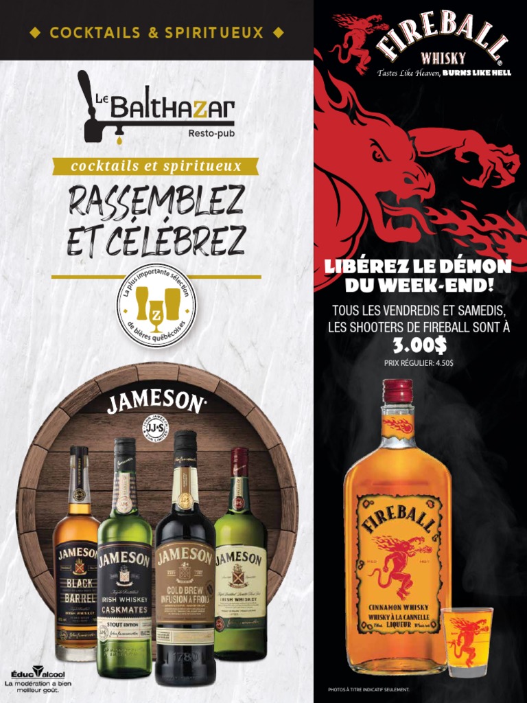 Menu de Cocktails et Spiritueux | PDF | Cocktail | sauce