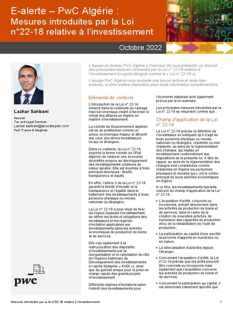 FR Algerie PWC e Alerte Mesures Loi 22 18 Relative - 221113 - 213426 ...