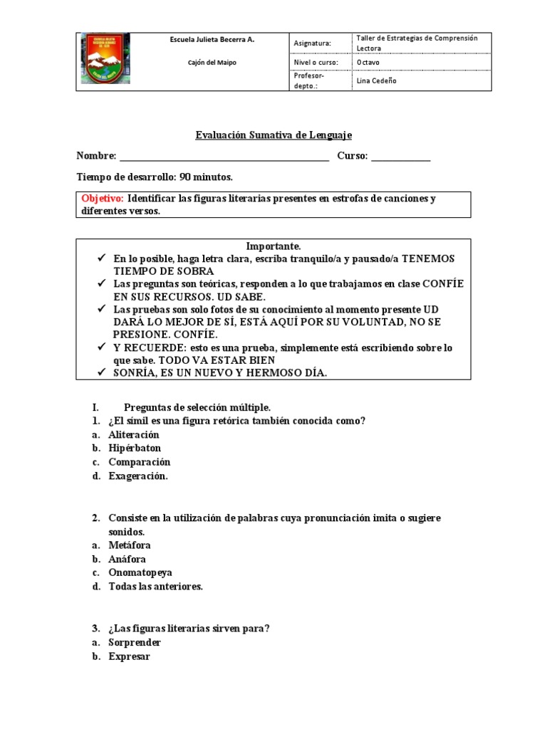 Prueba Sumativa | PDF