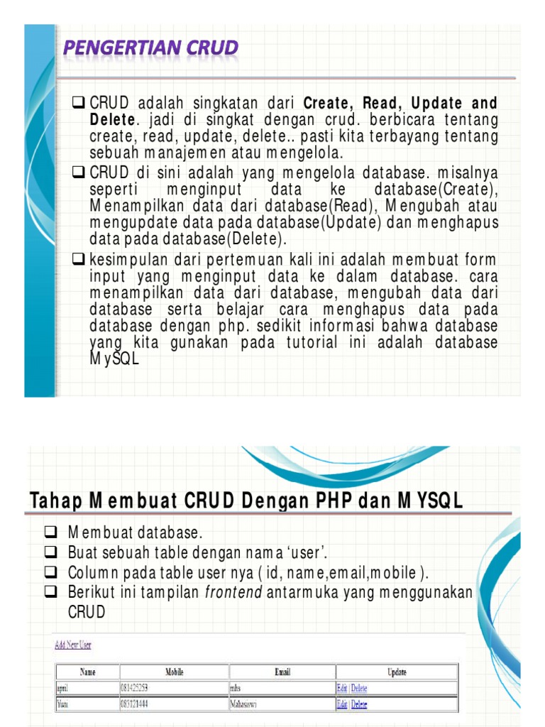9 Crud | PDF