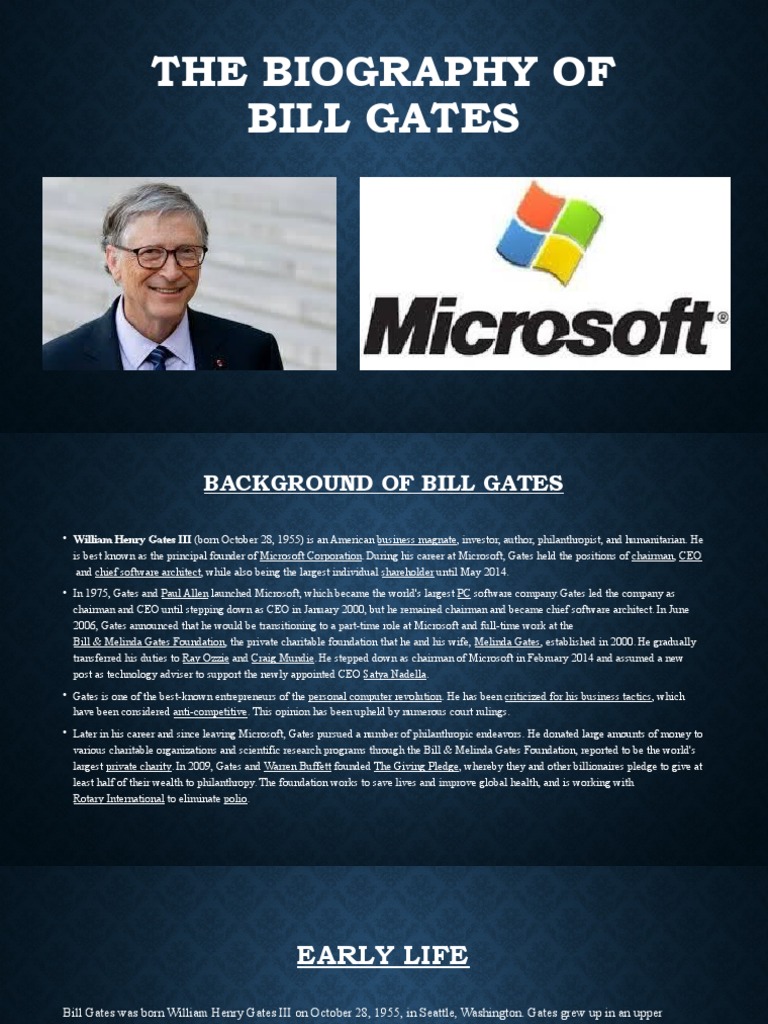 The Biography of Bill Gates | PDF | Microsoft | Computer Architecture