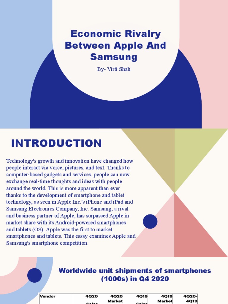 Economic Rivalry Between Apple and Samsung | PDF | Samsung Electronics ...