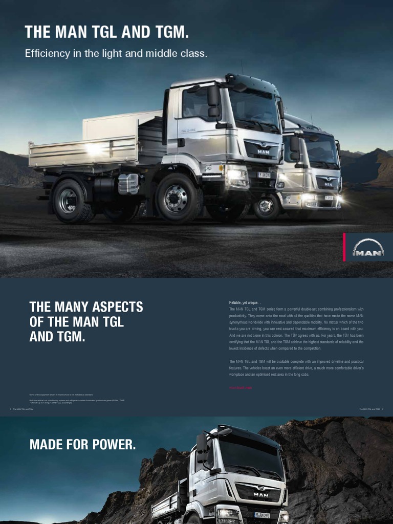 2016 MAN TGL TGM Truck Brochure | PDF | Truck | Four Wheel Drive