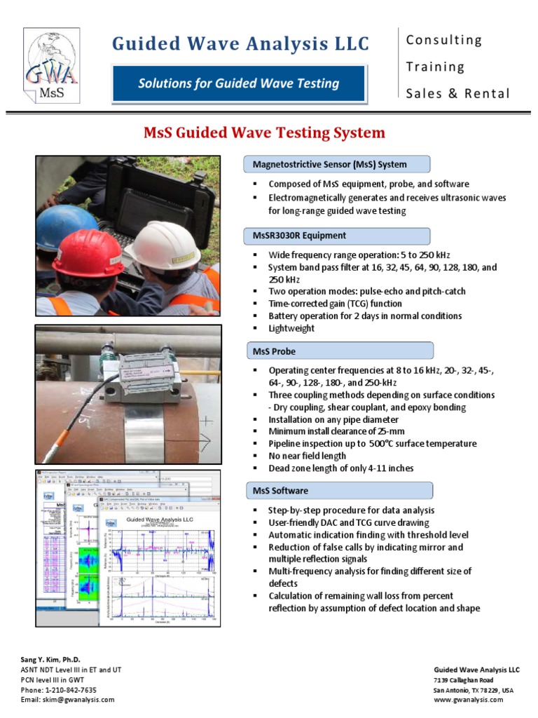 GWA MSS Brochure-2018 | PDF | Ultrasound | Mechanical Engineering