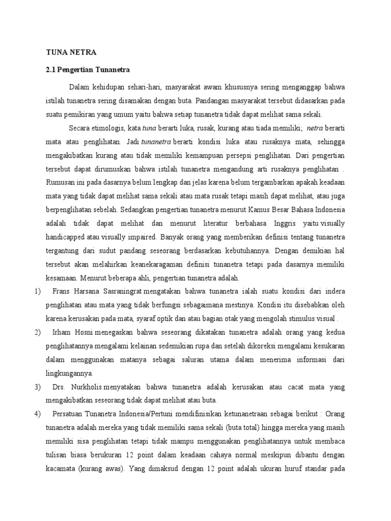 Materi Tuna Netra & Tuna Daksa | PDF