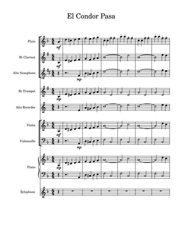 El Condor Pasa-Score and Parts | PDF