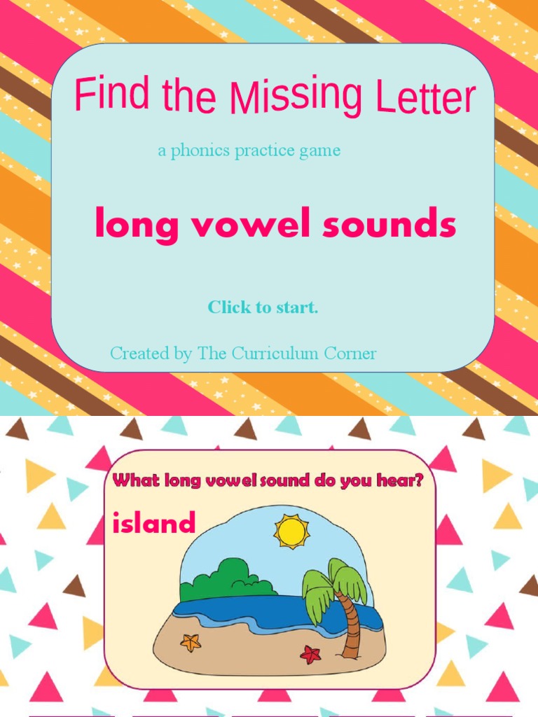 Long Vowel Game Words | PDF
