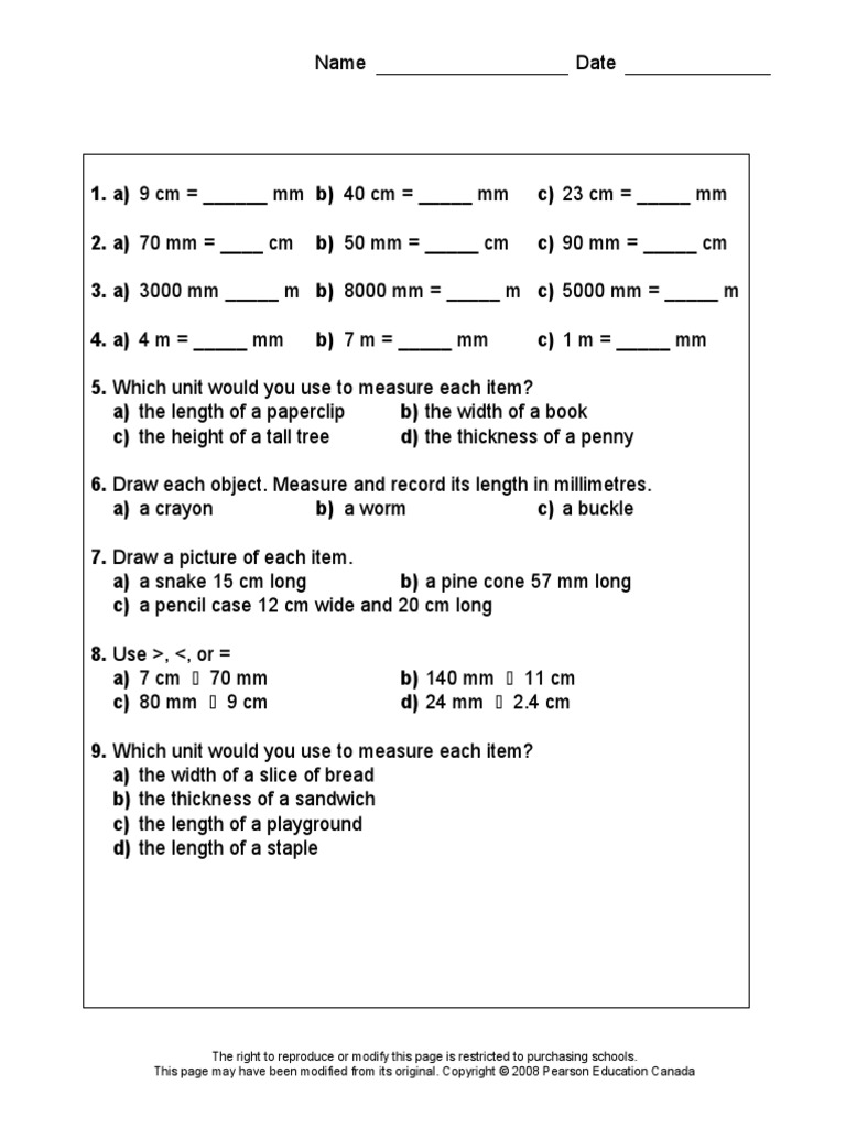 Unit 4 - Measurement Extra Practice | PDF | Litre | Volume