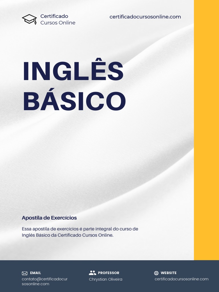 Curso de Inglês Online Apostila de Exercícios | PDF