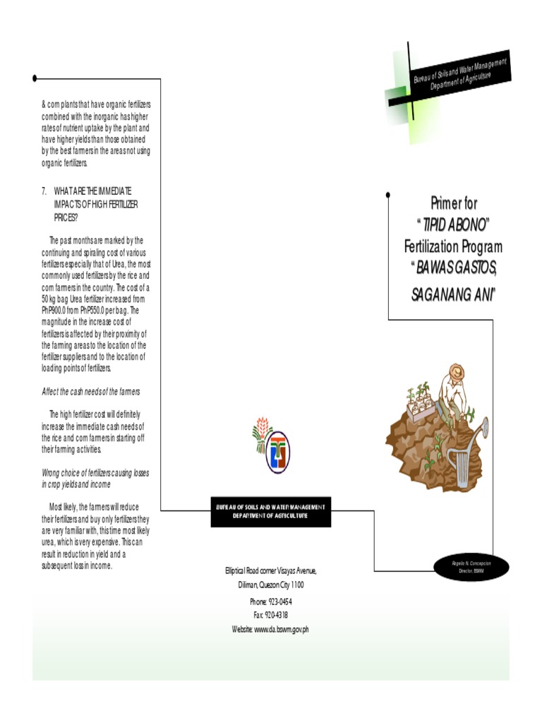 Primer For TIPID ABONO Fertilization Program | PDF | Fertilizer ...