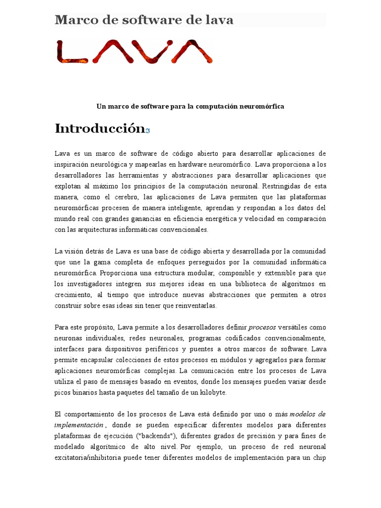 Marco de Software de Lava | PDF | Red neuronal artificial | Biblioteca ...