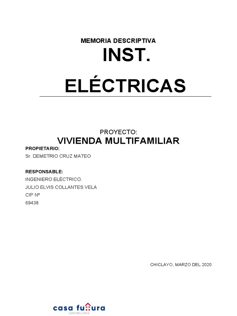 MD Instalaciones Eléctricas | PDF | Aislador (Electricidad) | Energia electrica