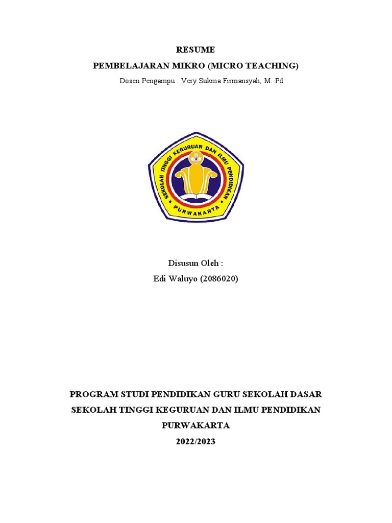 Resume Micro Teaching Edi Waluyo | PDF