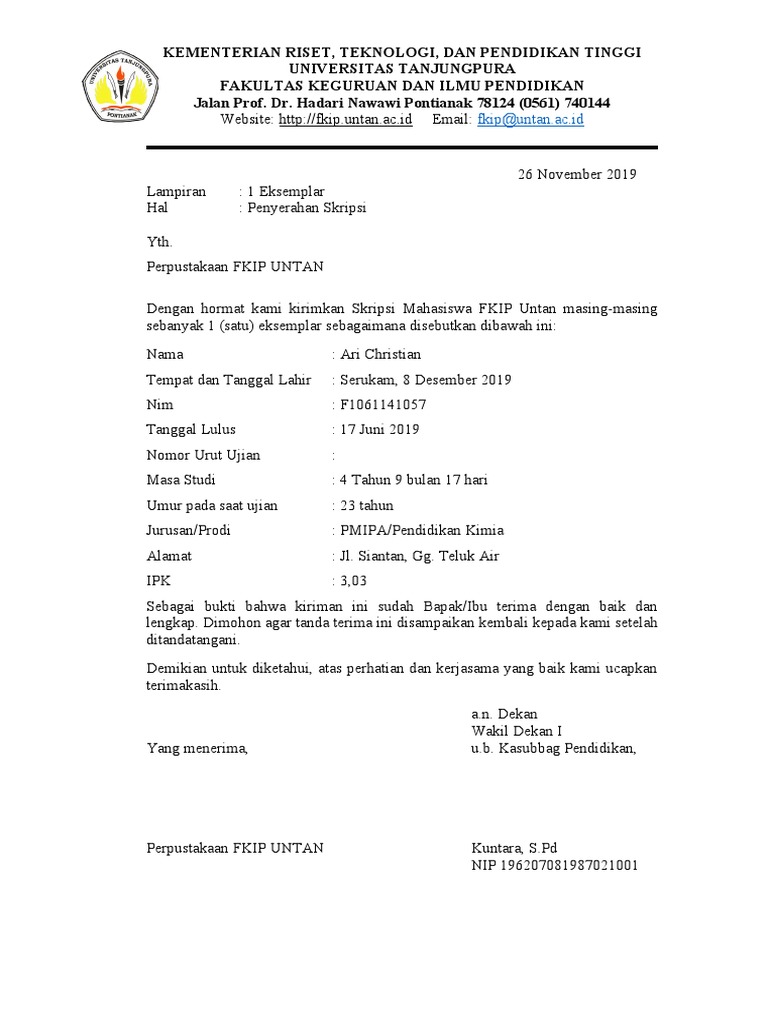 Surat Penyerahan | PDF