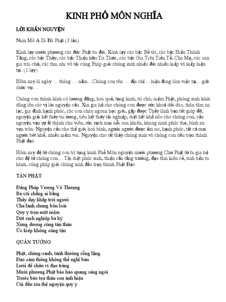 Kinh PH Môn Nghĩa | PDF