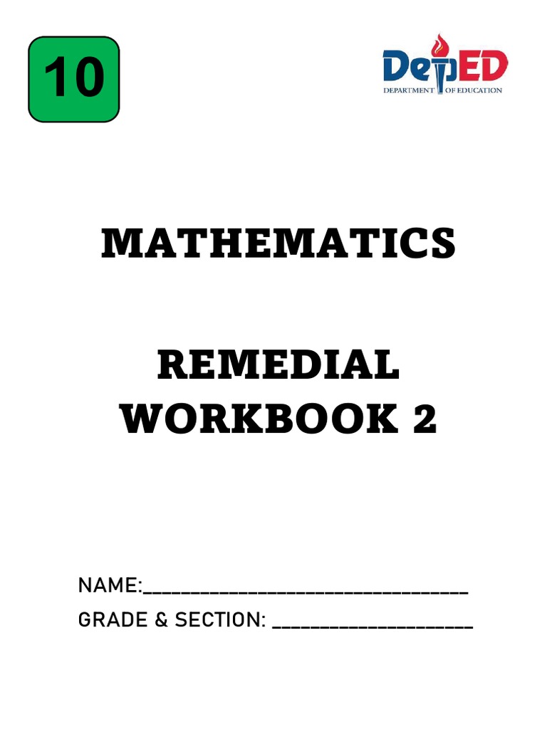 Remedial Work Book 2 | PDF | Subtraction | Division (Mathematics)