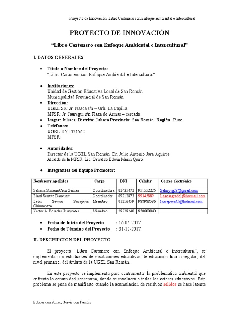 Proyecto de Libro Cartonero 1 | PDF | Método de enseñanza