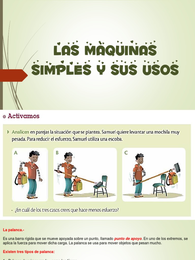 Las Màquinas Simples y Sus Usos Ii | PDF