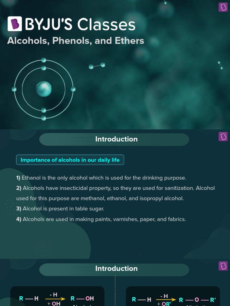 CBSE Class 12 Alcohol Phenol and Ether Study Notes | PDF | Ether ...