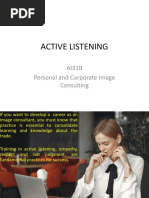Active Listening Techniques Handout | PDF | Body Language | Communication