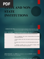 State and Non State Institutions | PDF | Institution | Cooperative