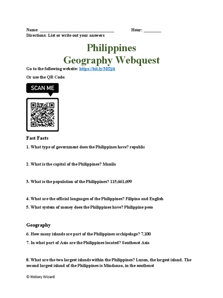 Damarcus Coaxum - Philippines Geography Webquest | PDF | Philippines ...