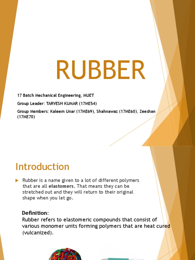 RUBBER | PDF | Natural Rubber | Elastomer