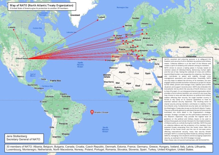 Map of NATO | PDF | Nato | Foreign Policy