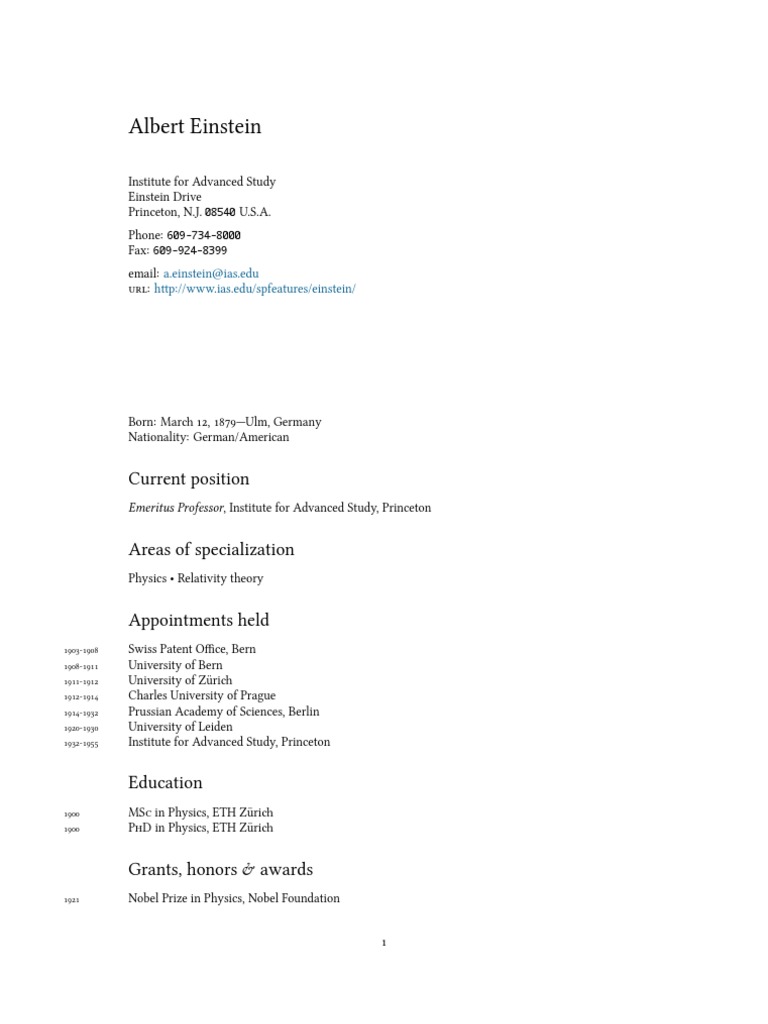 CV Libertine | PDF | Albert Einstein | Modern Physics