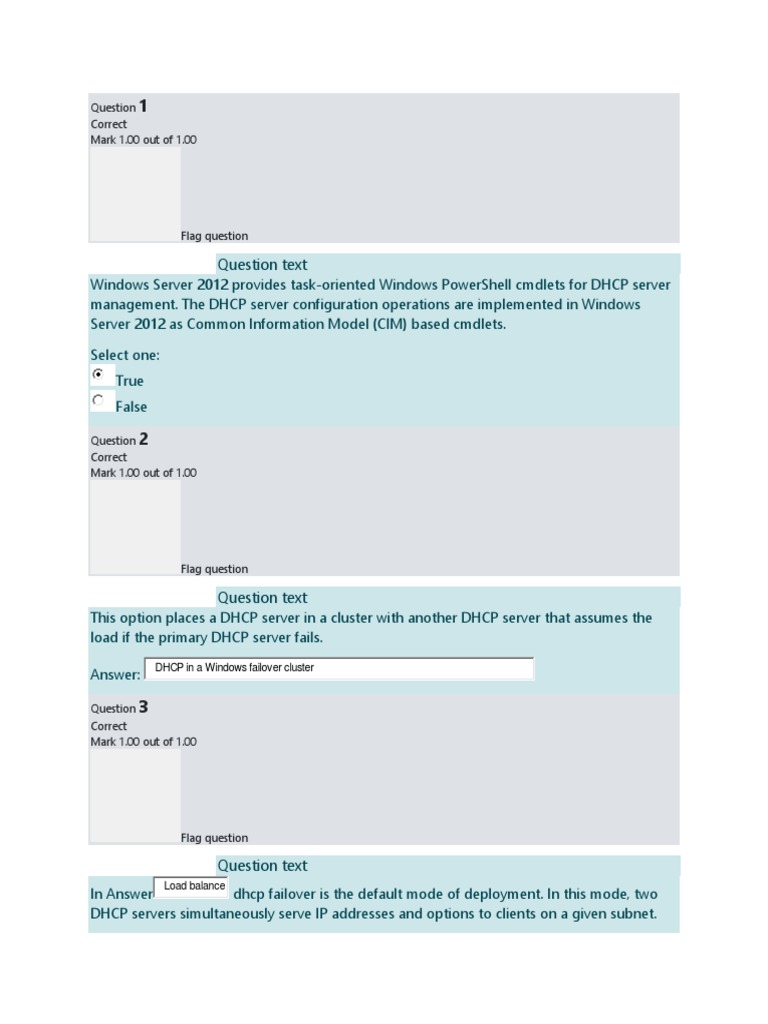 Network Infrastructure and Directory Services MQ1 MIDTERM EXAM PDF | PDF | I Pv6 | Domain Name ...