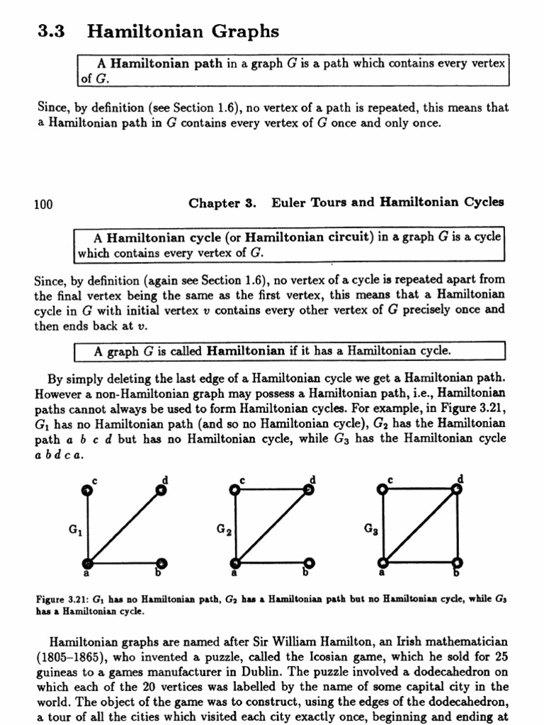Hamiltonian Graphs Pdf
